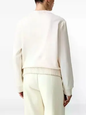 Guess Crew Neck Sweater With Button Detailing - Neutrals