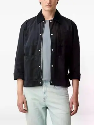 Marc O'polo Corduroy-collar Patch-pocket Jacket - Blue