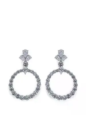 FANTASIA BY DESERIO Small Circle Drop Earrings - Silver