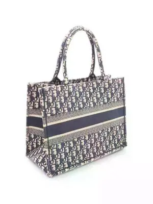 Dior 2000s Medium Book Tote Canvas Tote Bag