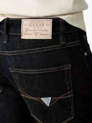 Guess Logo-patch Straight-leg Jeans