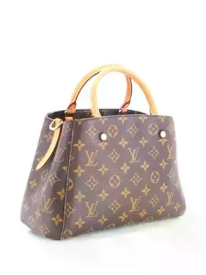 LOUIS VUITTON Montaigne Handbag Monogram Canvas Bb Satchel - Brown
