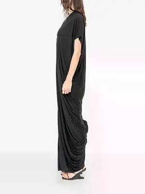 Rick Owens Draped V-neck Maxi Dress