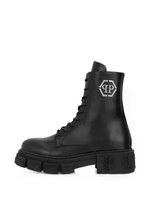 Philipp Plein Gothic Lace-up Boots - Black