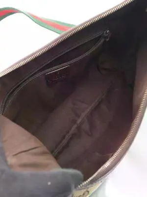 Gucci 2010s Gg Canvas Web-stripe Shoulder Bag