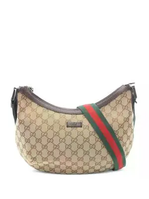 Gucci 2010s Gg Canvas Web-stripe Shoulder Bag - Neutrals