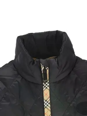 Burberry Diamond-quilted Check-trim Gilet