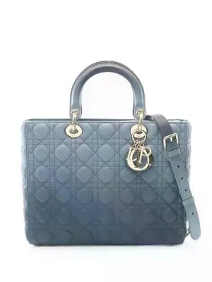 Dior 2000s Lady Dior Cannage Tote Bag Blue