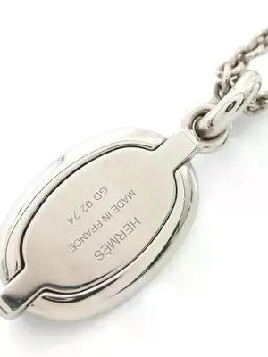 Hermès 2010s Logo Necklace - Silver