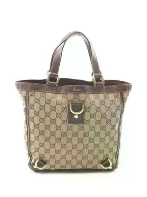 Gucci 2000s Abby Gg Canvas Tote Bag - Neutrals