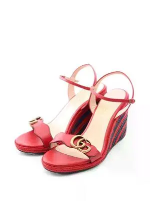 Gucci 2020s Double G Wedge Sandals