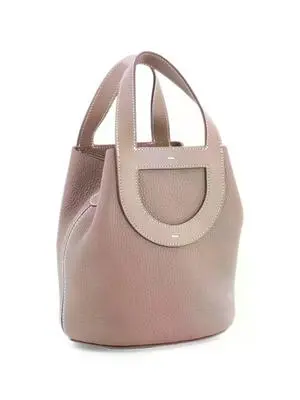 Hermès In-the-loop Bag Clemence With Swift 18 Bucket Bag - Grey