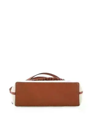 Loewe Anagram Square Basket Tote Canvas Mini Shoulder Bag - Neutrals