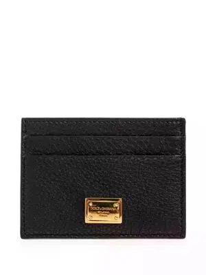 Dolce & Gabbana Logo-plaque Leather Cardholder - Black