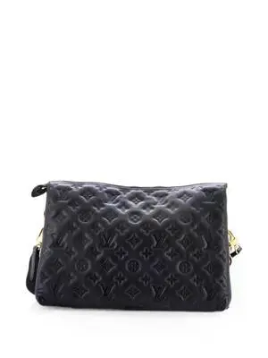 LOUIS VUITTON Coussin Bag Monogram Embossed Lambskin Mm Crossbody Bag - Black