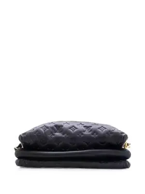 LOUIS VUITTON Coussin Bag Monogram Embossed Lambskin Mm Crossbody Bag - Black