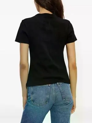 Off-White Ribbed-knit Logo-embroidered T-shirt