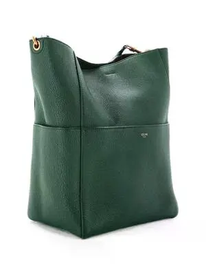 Celine Sangle Seau Bag Calfskin Large Shoulder Bag - Green