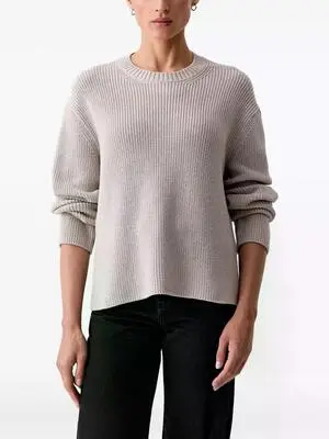 Marc O'polo Ribbed-knit Crew-neck Sweater - Neutrals
