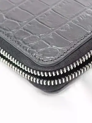 Celine 2010s Croc-embossed Long Wallet