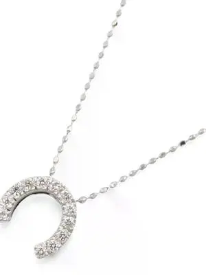 Celine 2010s Horseshoe-pendant Diamond Necklace