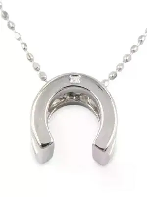 Celine 2010s Horseshoe-pendant Diamond Necklace