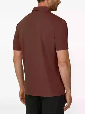 Boggi Milano Polo In Stretch Supima Cotton Jersey - Brown
