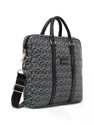 Guess Geometric-pattern Logo-patch Laptop Bag