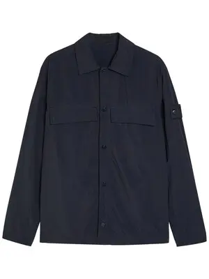 Stone Island Ghost Logo Nylon Overshirt - Navy