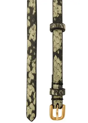 Dries Van Noten Snake-effect Leather Belt