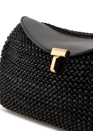 TOTEME T-lock Woven Leather Clutch