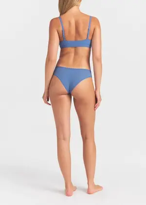 SKIMS Stretch-jersey Scoop Bralette - Blue