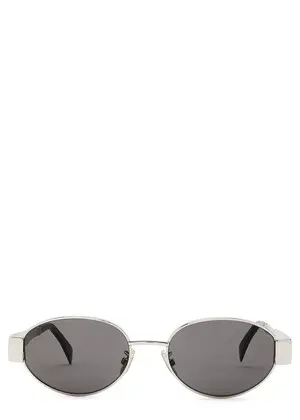 Celine Triomphe Round-frame Metal Sunglasses