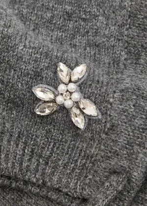 Simone Rocha Embellished Cashmere Bonnet