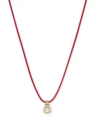 LAURA VANN Felicity 18kt Gold-plated Cord Necklace - Red