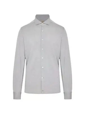 SONRISA Piqué-weave Long-sleeve Shirt - Grey