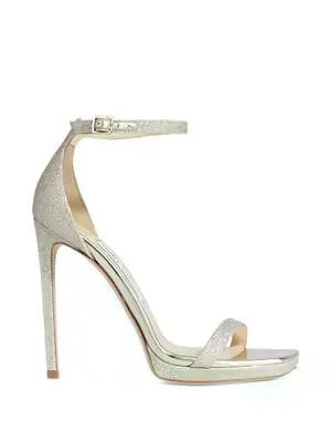 JIMMY CHOO Alva Glittered Platform Sandals