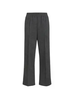 Brunello Cucinelli Techno Cotton And Cashmere Interlock Track Trousers - Grey