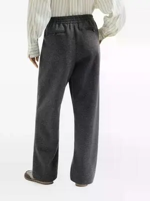 Brunello Cucinelli Techno Cotton And Cashmere Interlock Track Trousers - Grey