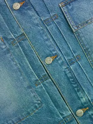 FORET Hazy Pleated Chest-pocket Denim Jacket