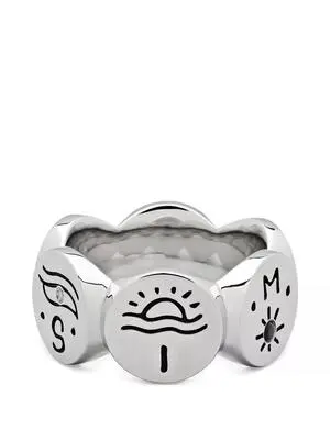 Tom Wood Simple Love Engraved Ring - Silver