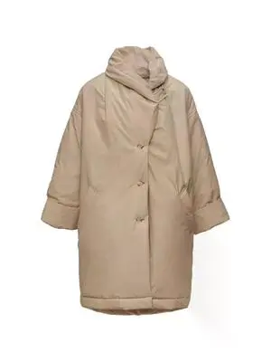 Magda Butrym Padded High-neck Coat - Neutrals