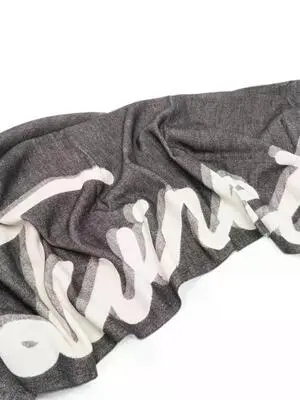 TWINSET Logo-intarsia Fringed Scarf