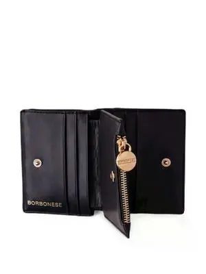 Borbonese Logo-plaque Pebbled-texture Wallet