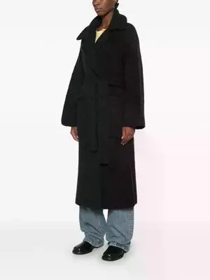 Alanui Ribbed-knit Belted Coat