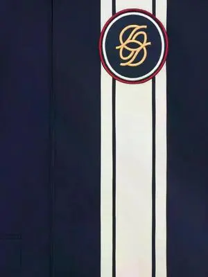 Drole De Monsieur Stripe-pattern Logo-patch Jacket