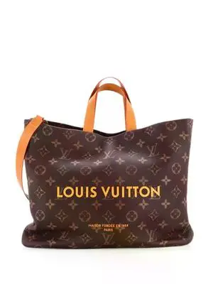 LOUIS VUITTON Shopper Monogram Leather Mm Tote Bag - Brown