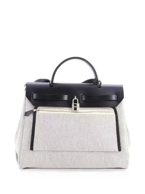 Hermès Herbag Zip Pegase Pop Toile And Leather 31 Shoulder Bag