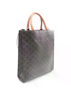 Celine 2010s Triomphe Vertical Tote Bag - Brown