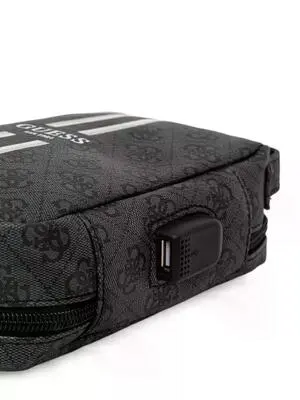 Guess Monogram-print Striped Tech Bag